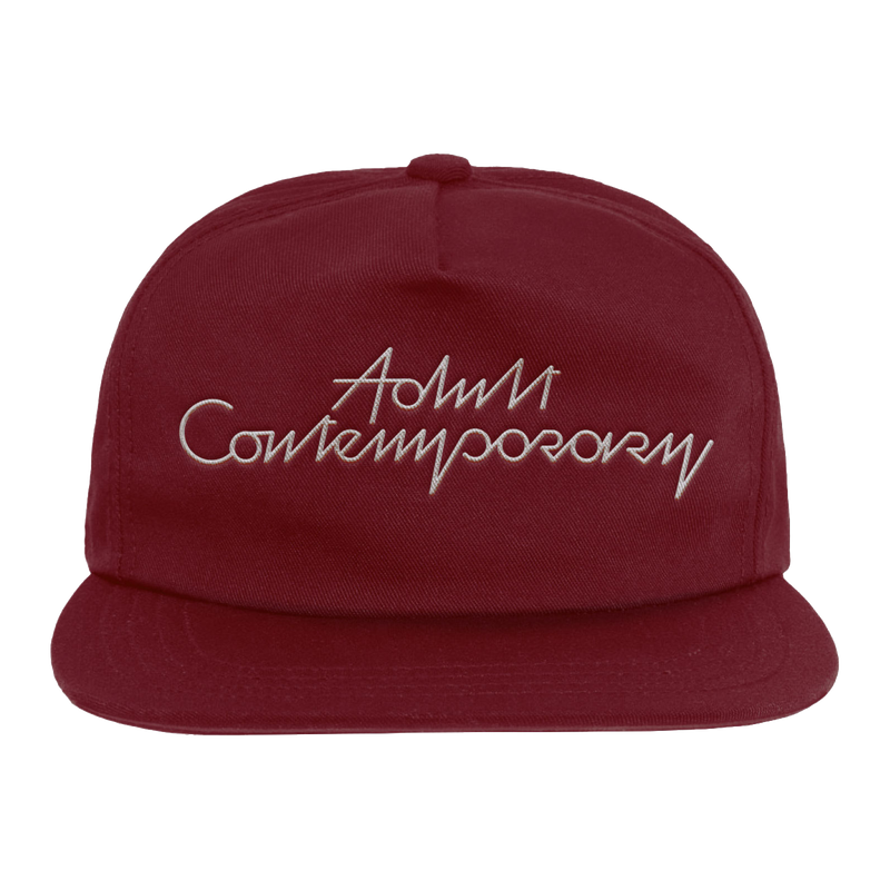 ADULT CONTEMPORARY 5 PANEL UNSTRUCTRED HAT (MAROON)